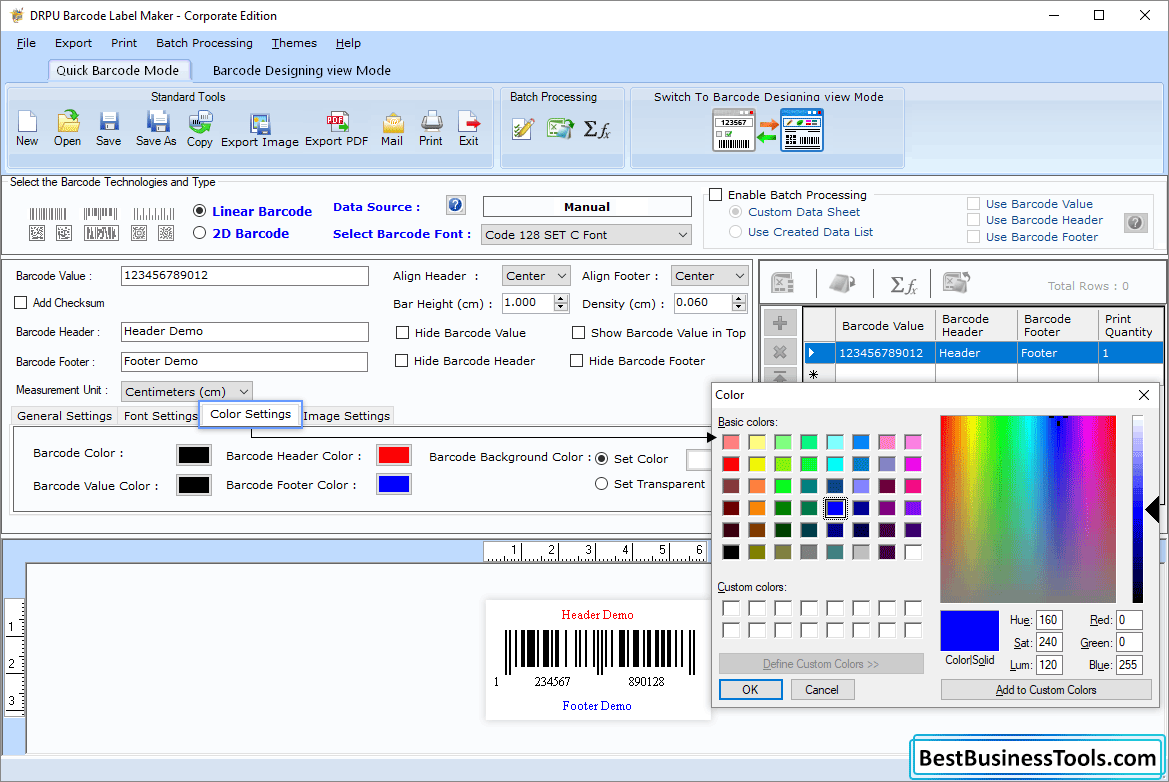 Corporate Edition - Barcode Software design and print linear and 2D ...