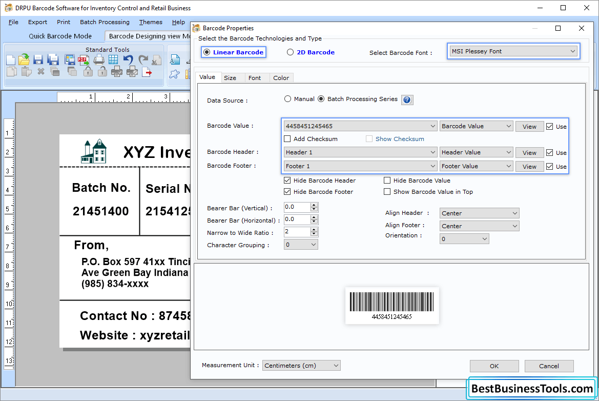 Inventory control barcode software create retail label sticker asset tag price coupons