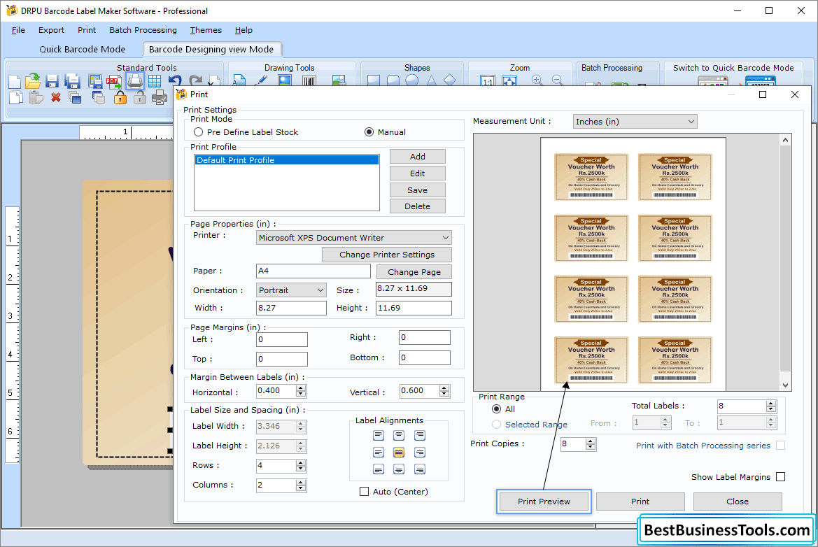 Professional barcode software generate print 2D and linear barcodes ...