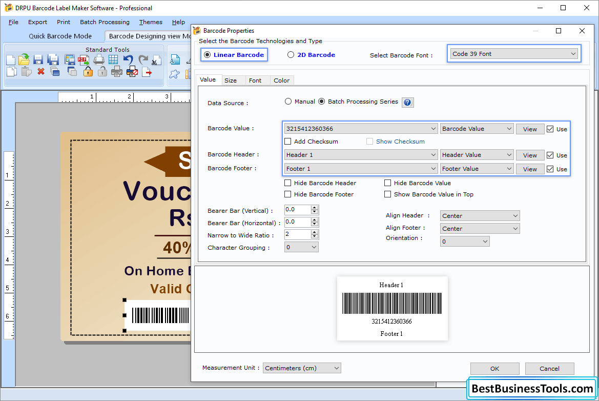Professional barcode software generate print 2D and linear barcodes ...